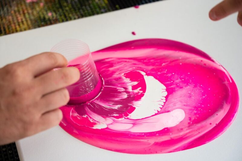 Fluid Art Private Experience - Group and Family Friendly Atmosphere