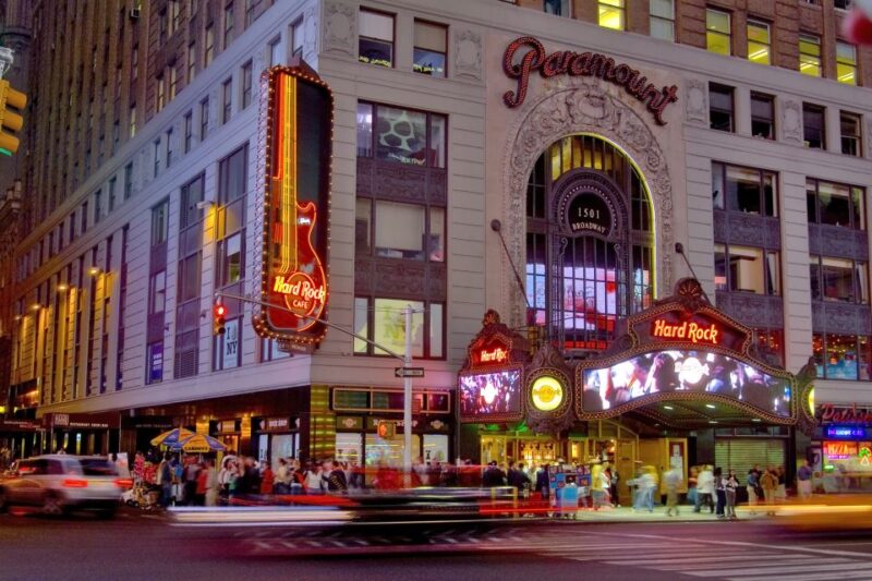 Meal at Hard Rock Cafe New York Times Square - The Memorabilia and Shopping Experience