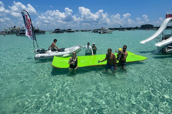 Private Crab Island Double Slides Pontoon Charter - Experiencing the Gulf Waters and Crab Island