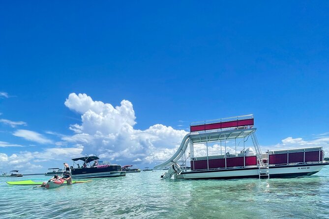 Private Crab Island Double Slides Pontoon Charter - Pricing and Booking Information