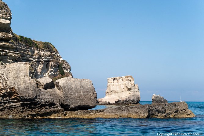 By Boat Between the Sea and the Most Beautiful Beaches! Capo Vaticano - Tropea - Briatico - Convenient Meeting and Pickup Options