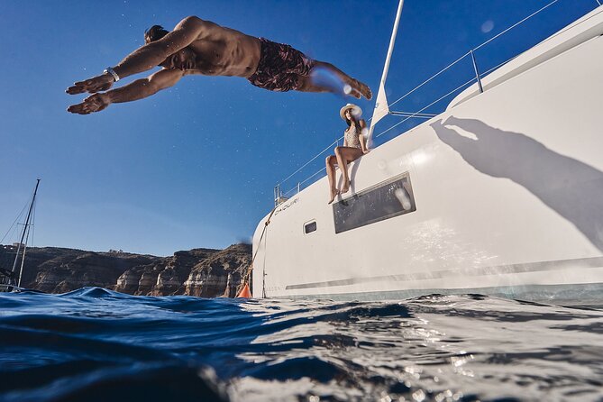 Santorini Oia: Caldera Luxury Sunset Cruise With BBQ & Drinks - Convenient Meeting Points and Pickup Options