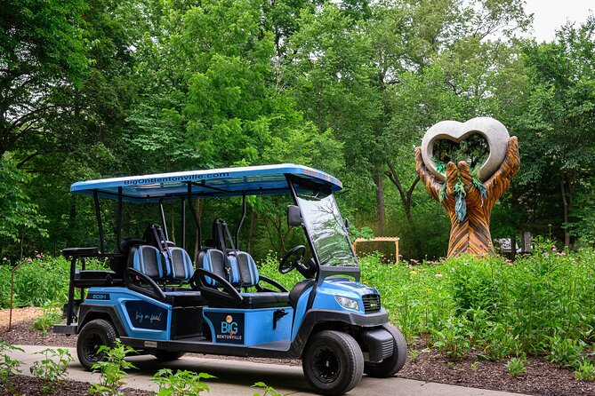 Shared Golf Cart Tour of Bentonville, Arkansas - Architectural Gems and TV Appearances