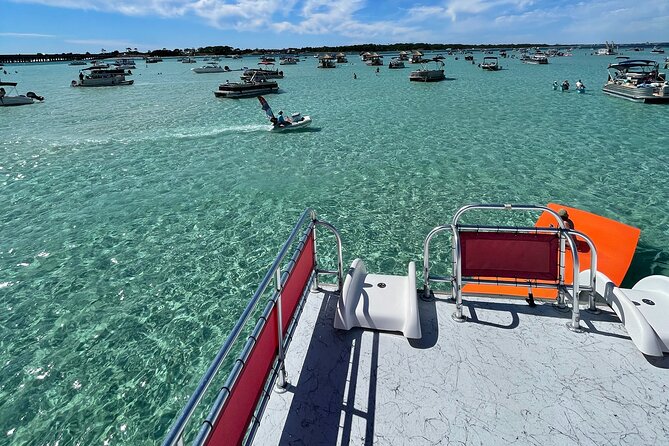 Private Crab Island Double Slides Pontoon Charter - Captain Highlights and Exceptional Service