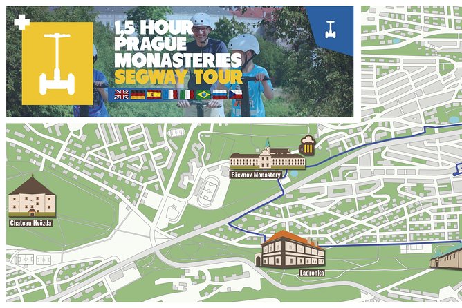 1.5h Small Group Segway Tour & Free Taxi Transfer ️with PragueWay - Glide Effortlessly to Hilltop Abbeys