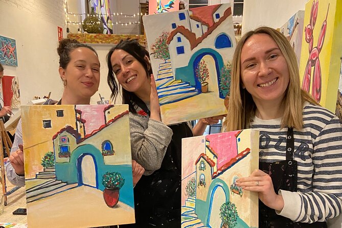 Painting and Wine Class in Our Hip and Casual Barcelona Studio - Experience the Joy of Painting