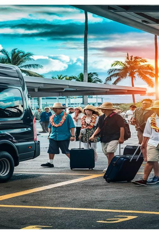 Private Transfer waikiki to HNL airport * 1-12 passenger* - Key Points