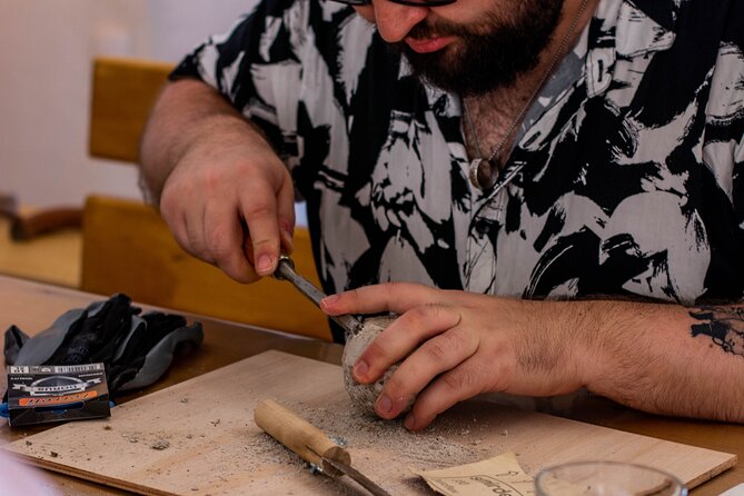Wine tasting and Carving lesson in Santorini - The Experience in Detail