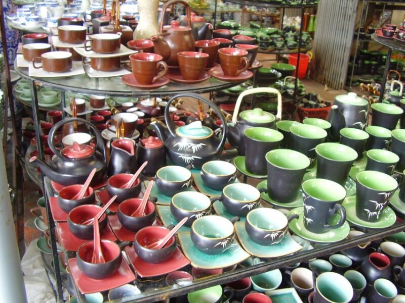 Bat Trang Pottery ancient village by Motorbike - Exploring Bat Trang Ceramic Village