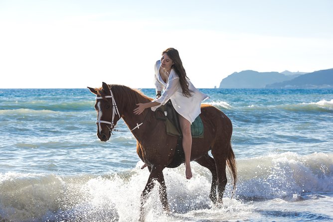Santorini Horse Riding to Black Sandy Beach - The Guides and Horses