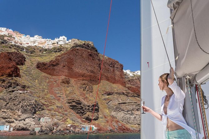 Santorini Private Catamaran Cruise with BBQ, Open Bar & Transfers - What Travelers Say