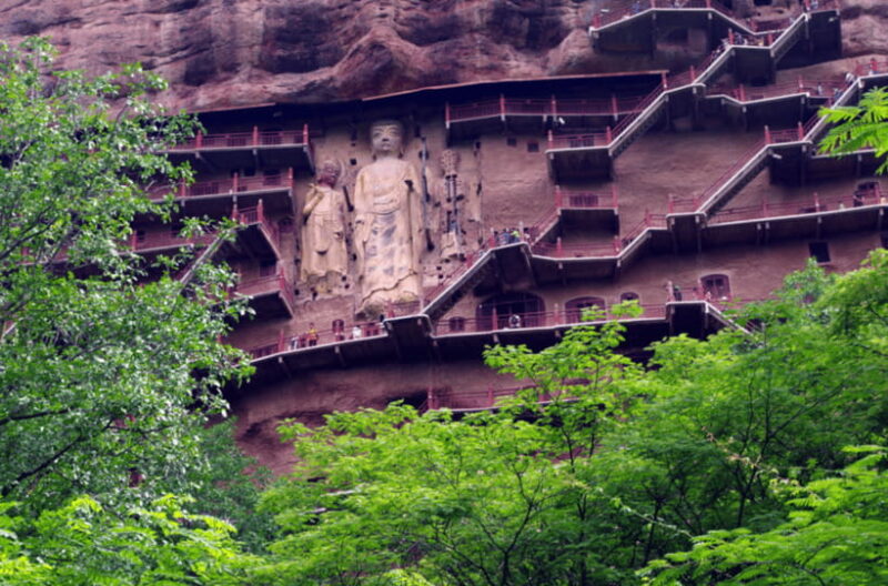 By bullet train from lanzhou to Tianshui maiji grottoes tour - Key Points