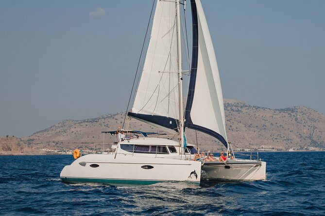 Catamaran Day Tour Kiotari/Lindos with Lunch and Drinks - Key Points