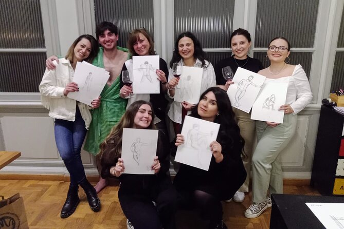 Drink & Draw in 17th century palace with Gorgeous Nude Male Model - A Unique Artistic Night in Rome: Drink & Draw in a 17th-Century Palace