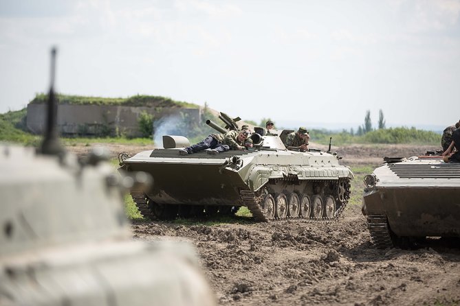 Ride in a BMP tank and military garage tour Prague - Key Points
