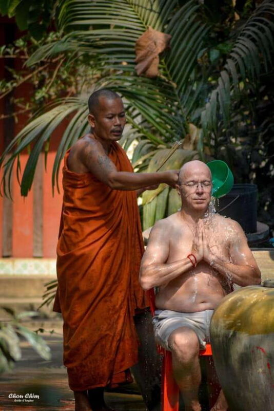 Siem Reap Cambodian Buddhist Water Blessing and Local Market - Key Points