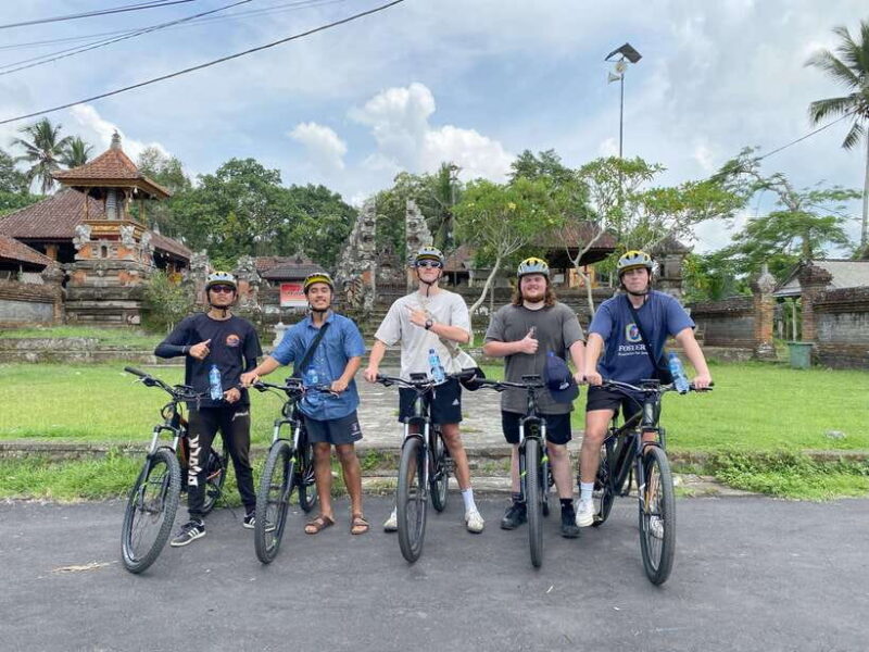 Ubud: Downhill Bike Tour Rice Fields, Volcano and Pool - Key Points