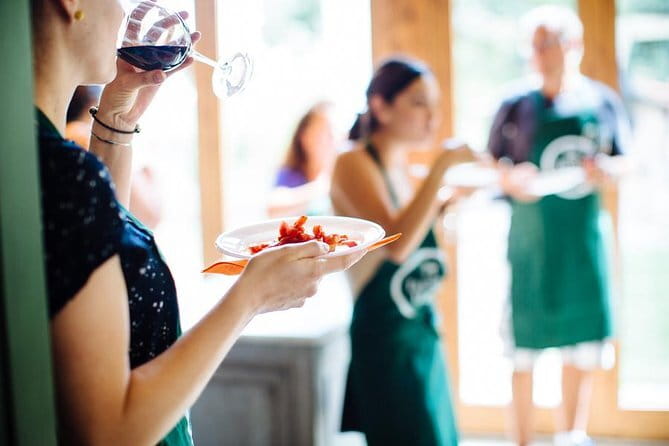 Cooking Class and Lunch at a Tuscan Farmhouse with Local Market Tour from Florence - The Meal and Local Wines