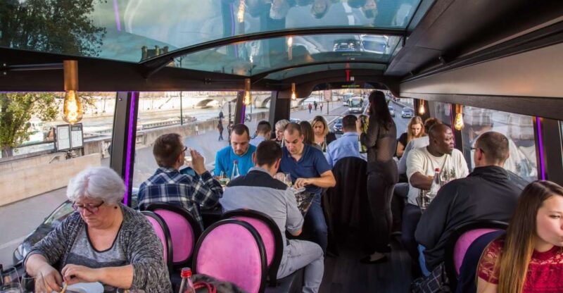 Bus Toqué Champs Elysées Tour w/ 3-Course Dinner & Champagne - The Value of the Experience