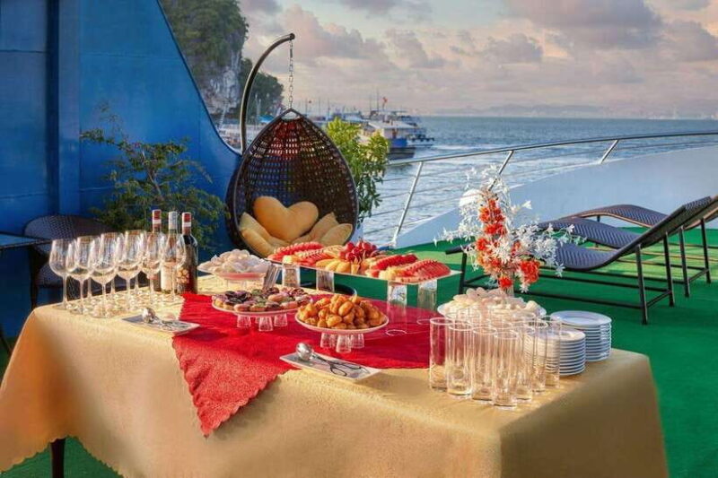 From Hanoi: Ha Long Bay 1 day Cruise 5- stars - Gourmet Dining in Style