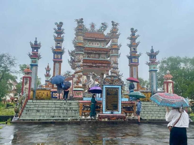 From Hue: Private Car to Hoi An via An Bang Cemetery - Lunch with a View: Seafood at Lap An Lagoon