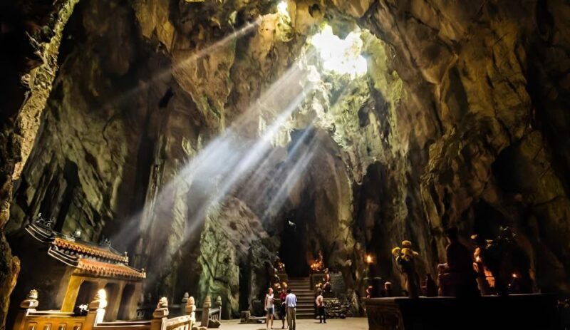 From Hue: HUE  HOI AN BUS TOUR - Marble Mountain: Nature Meets Culture