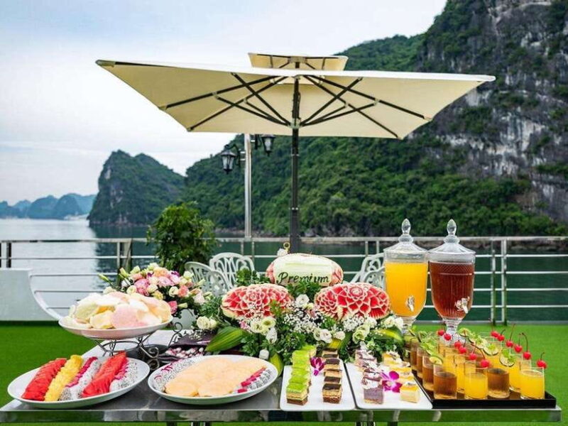 Hanoi: Full-Day Halong Bay 5 star, jacuzzi, buffet,kayak,swim - Frequently Asked Questions