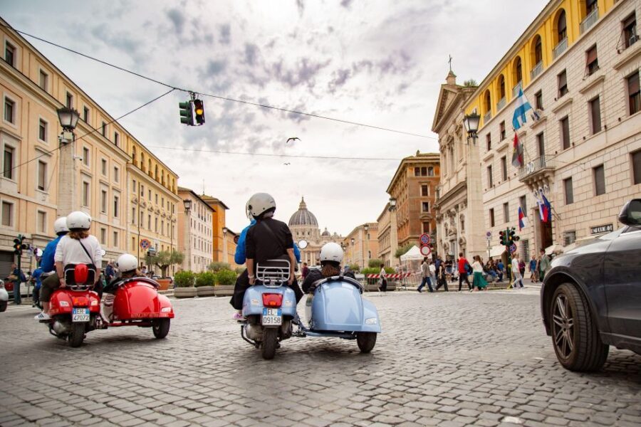 Afternoon Vespa Sidecar Tour with Gourmet Gelato Stop - Key Points