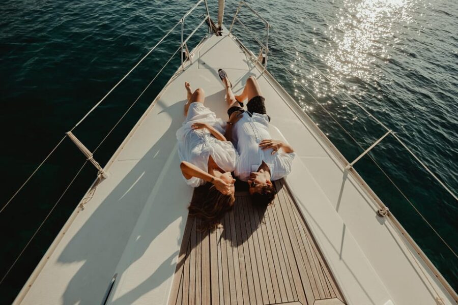 Agios Nikolaos: Golden Hour Sailboat Tour with Wine & Snacks - Sunset Sailing and Return
