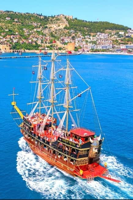Alanya: Biggest Pirate Boat Tour with Soft Drinks and Lunch - The Itinerary in Detail