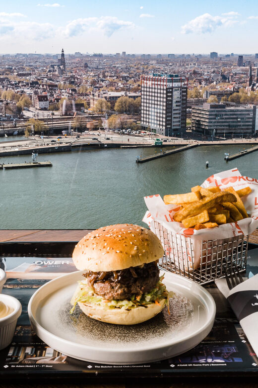 Amsterdam: A'DAM Lookout Entry Ticket with Burger - Thrill-Attractions: An Adrenaline Rush