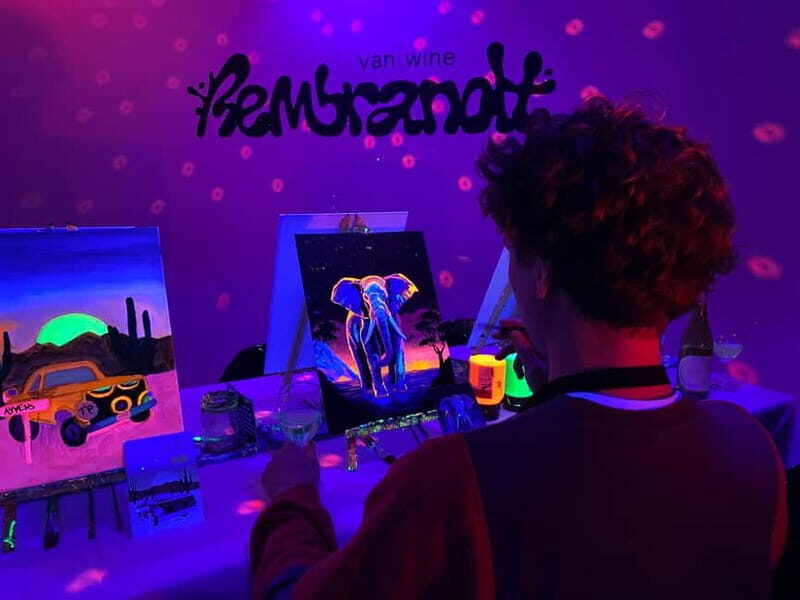 Amsterdam: Paint and Sip in the Dark at Rembrandt van Wine - The Core of the Experience: Painting in the Dark