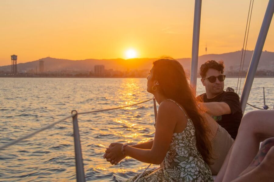 Barcelona: Sailing boat ride with sunset, wine and snacks - What Makes This Tour Stand Out