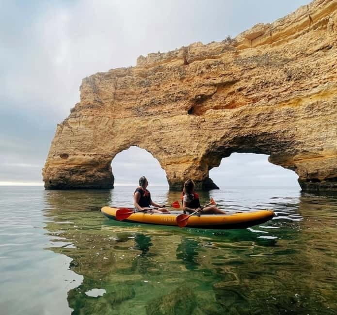 Benagil: Guided Kayak Tour inside caves and Praia da Marinha - The itinerary: what to expect