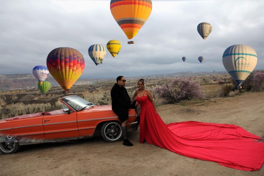 Cappadocia Photo Shoot with Classic Car and Flying Dress - The Value of This Photo Shoot