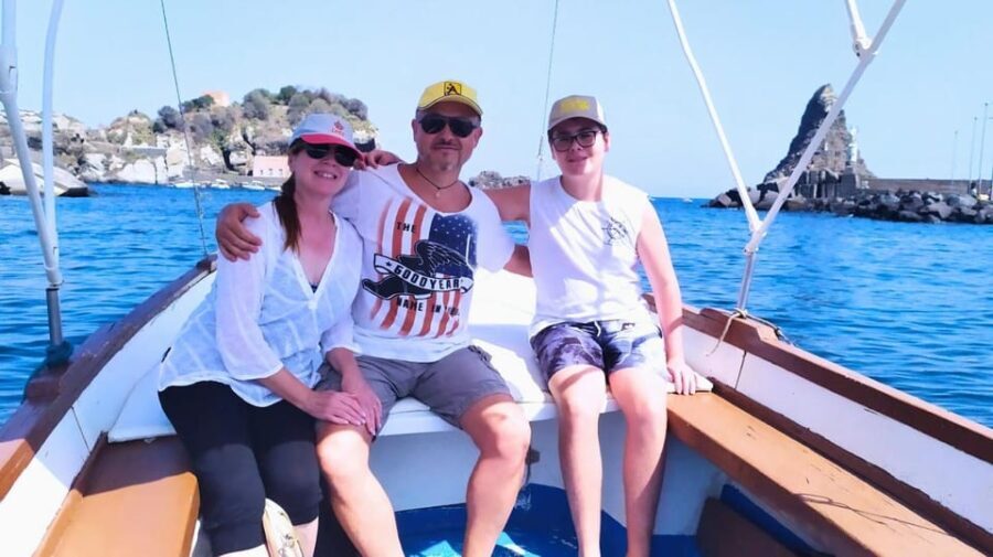 Etna Lava Flow 1992 Aci Trezza boat tour dinner family home - The Island of Lachea & Ulysses’ Caves