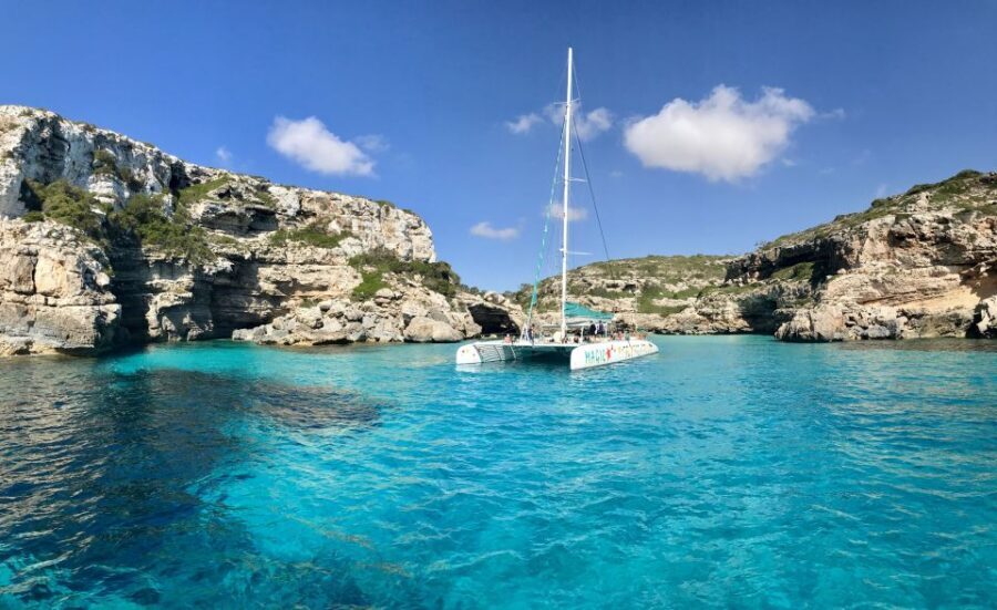 From Colònia de San Jordi : Catamaran Cruise to Es Trenc - A Detailed Look at the Mallorca Catamaran Cruise