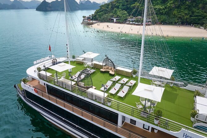 Halong Bay Day Tour Luxury Cruise With Jacuzzi and Buffet Lunch - Key Points