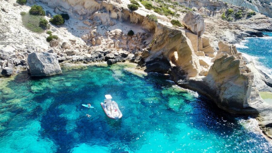 Ibiza: SpeedBoat trip to Atlantis & Es Vedra Snorkel+Paddle