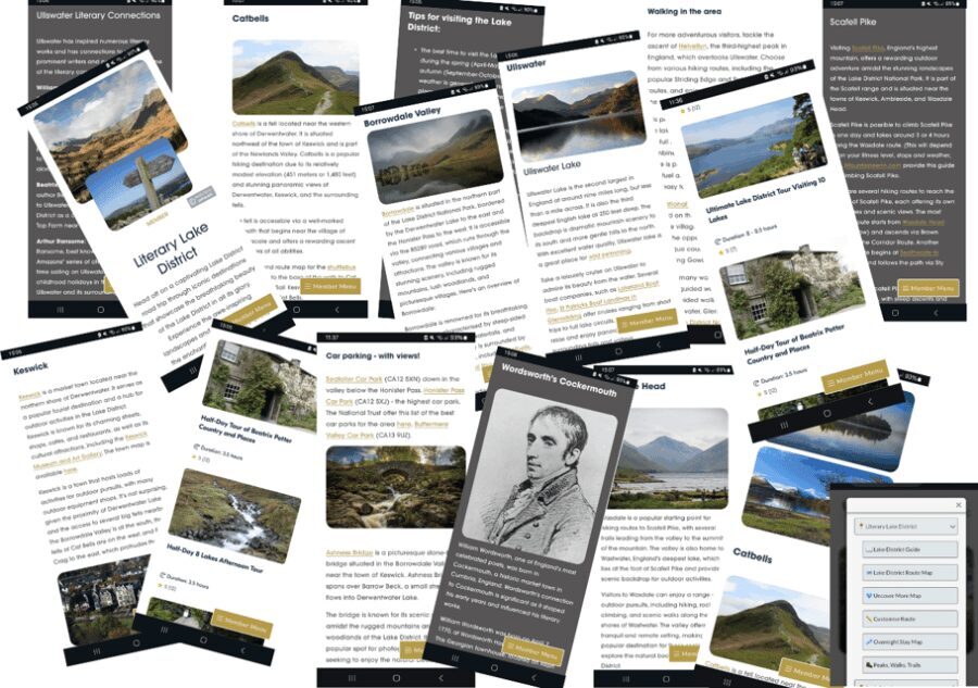 Literary Lake District: Online Road Trip Travel Guide - Exploring the Destinations and Routes