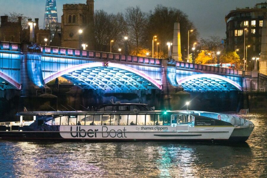 London: Uber Boat Single Trip and London Cable Car - The Itinerary in Detail