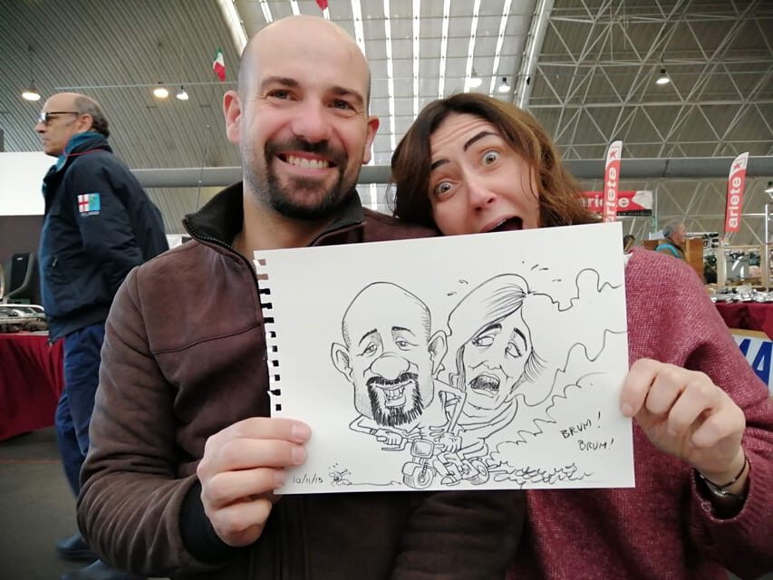 Milan: on the trail of Renzo Tramaglino with caricature to participants - The Caricature: A Unique Keepsake
