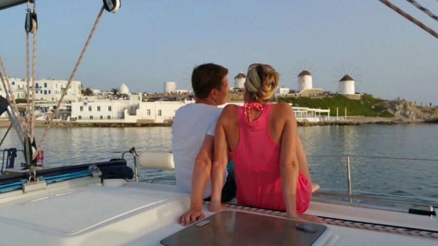 Mykonos: Semi-Prive Aegean Sunset Cruise with Mykonian Snack - What Travelers Can Expect