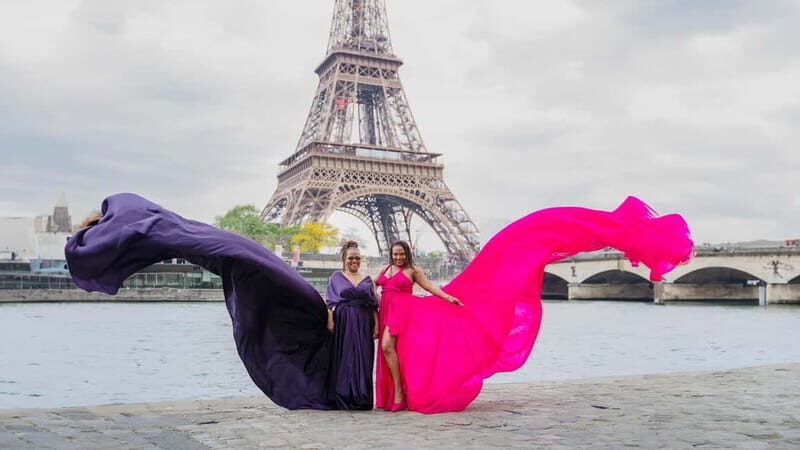 Paris: Eiffel Tower Flying-Dress Photoshoot - What to Expect from the Experience