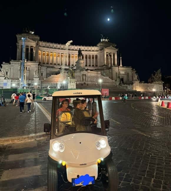 Rome: Nocturnal Golf Cart Tour - From Historic Squares to Religious Landmarks