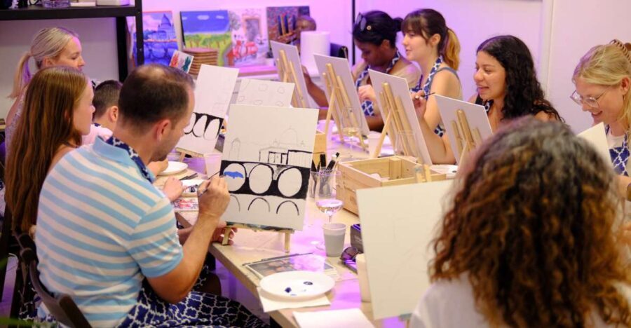 Rome: Painting Class with Unlimited Wine - Key Points