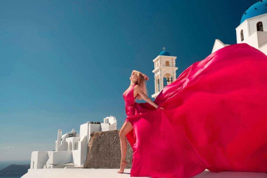 Santorini Flying Dress Photoshoot - Who Will Love This Experience?