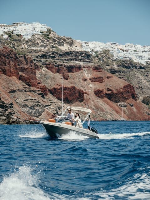 Santorini: License Free, Luxurious Small Boat Rental - The Day on the Water: What To Expect