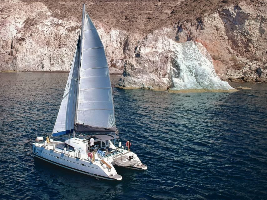 Santorini: Private All-In Catamaran Cruise, with Food|Drinks - Itinerary Breakdown