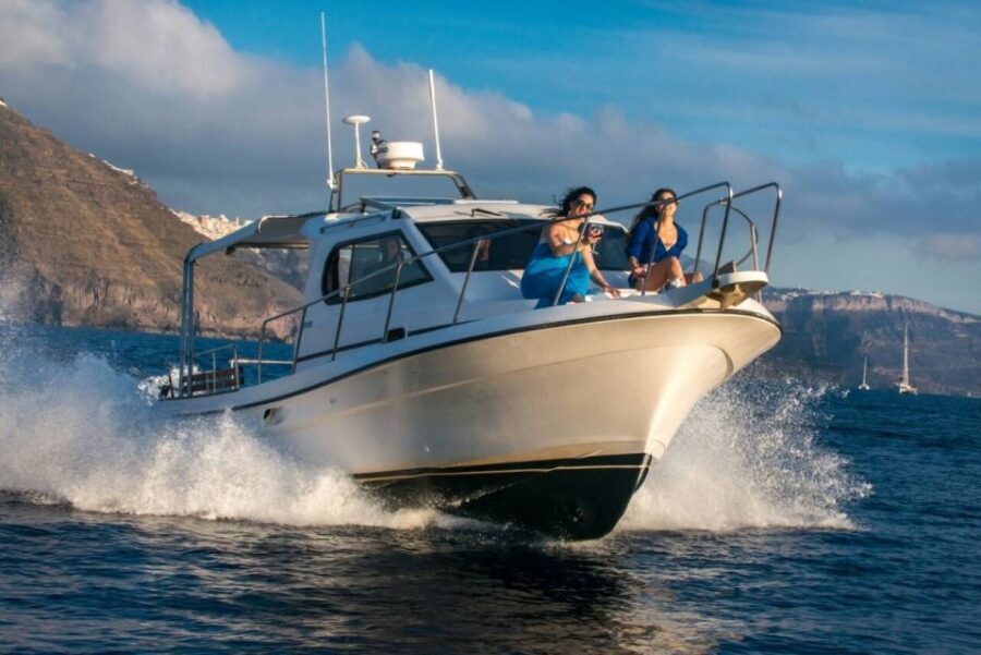 Santorini Private Cruise boat fishing tour - BBQ, Snorkeling - The Lunch: Fresh Fish & Greek Flavors